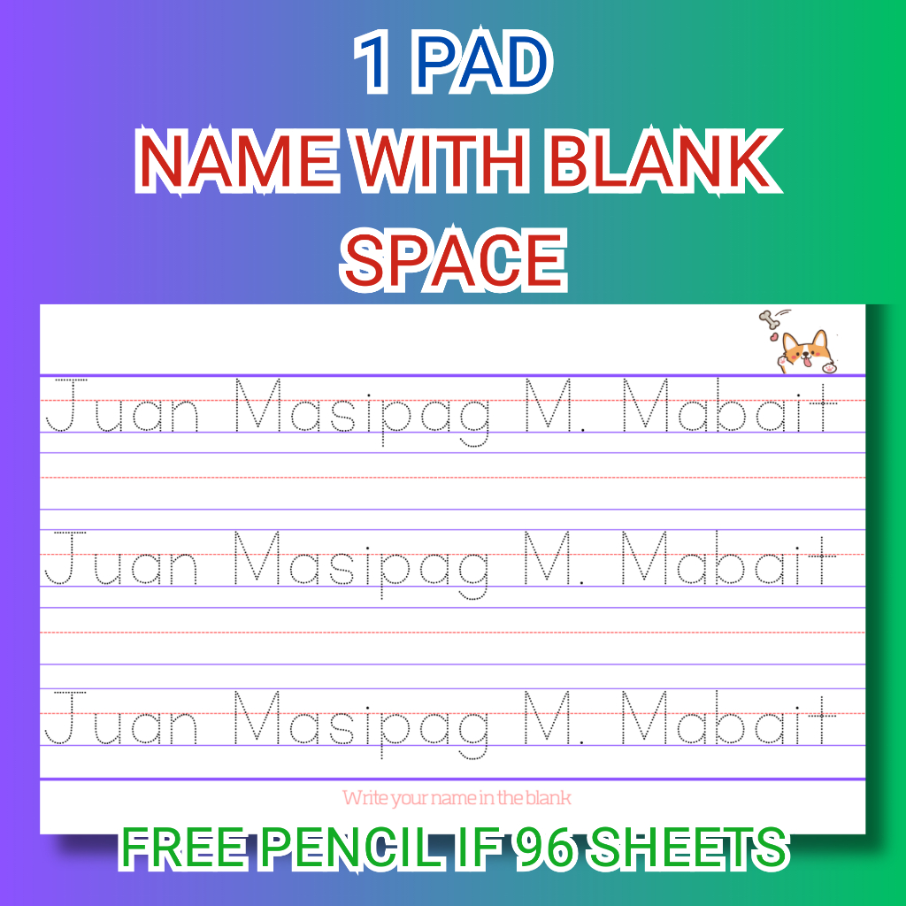 Customized Tracing Pads For Beginner Kids (Dotted) per pad kinder and ...