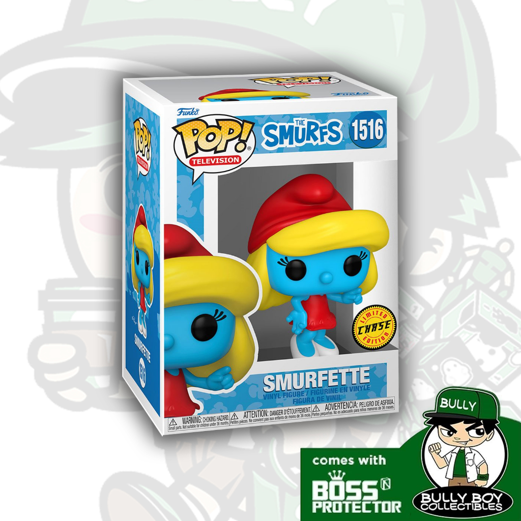 Funko POP! Television: The Smurfs - Smurfette (CHASE) 1516 With Boss ...