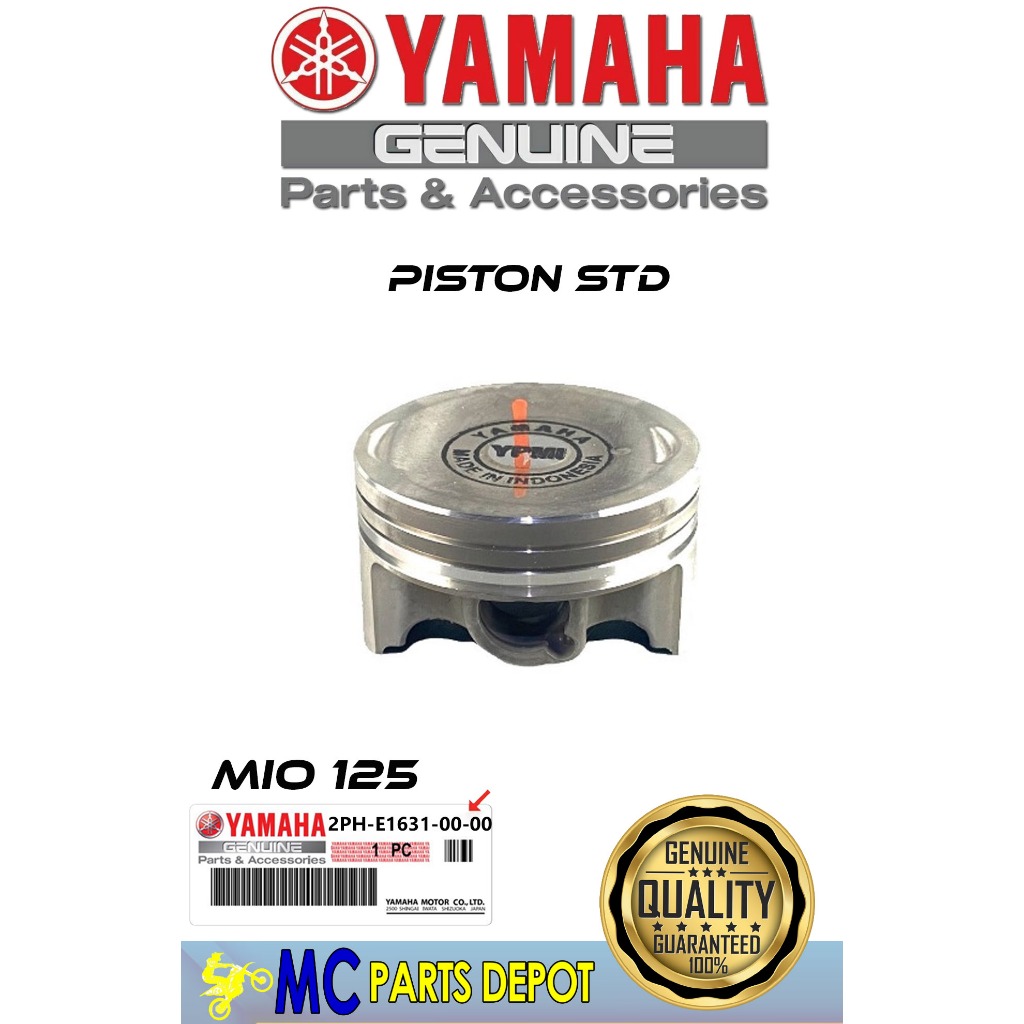 YAMAHA GENUINE PISTON STD FOR MIO I 125 ( 2PH-E1631-00-00 ) | Shopee ...
