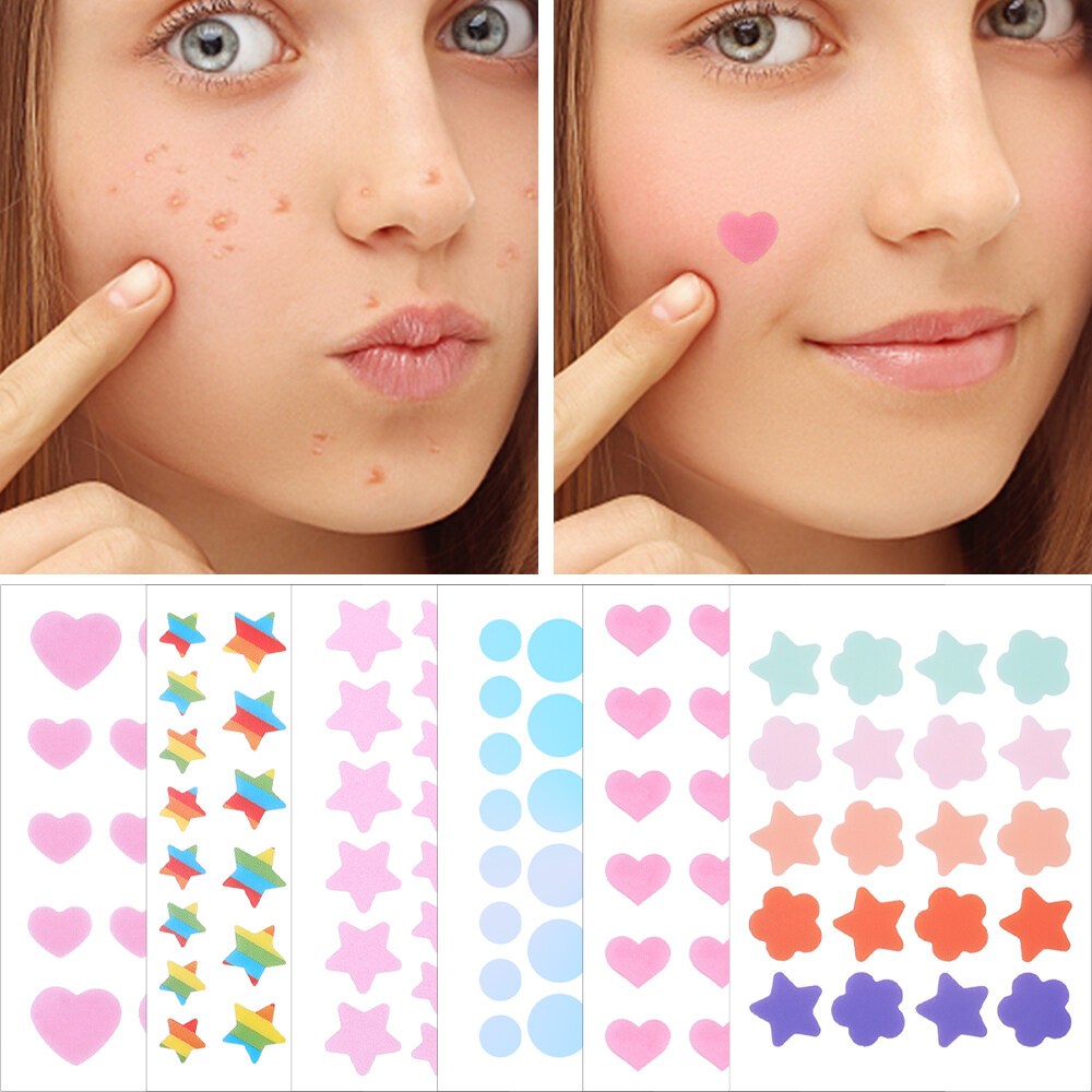 Colored Acne Patch Star Shape Pimple Sticker Face Skin Care Stickers ...