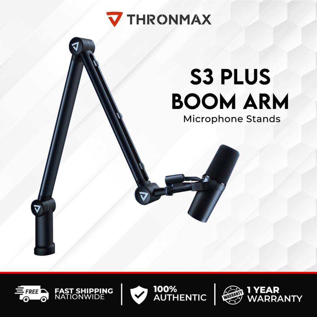THRONMAX S3 Plus Boom Arm Microphone Stand,Adjustable 360° Rotatable ...