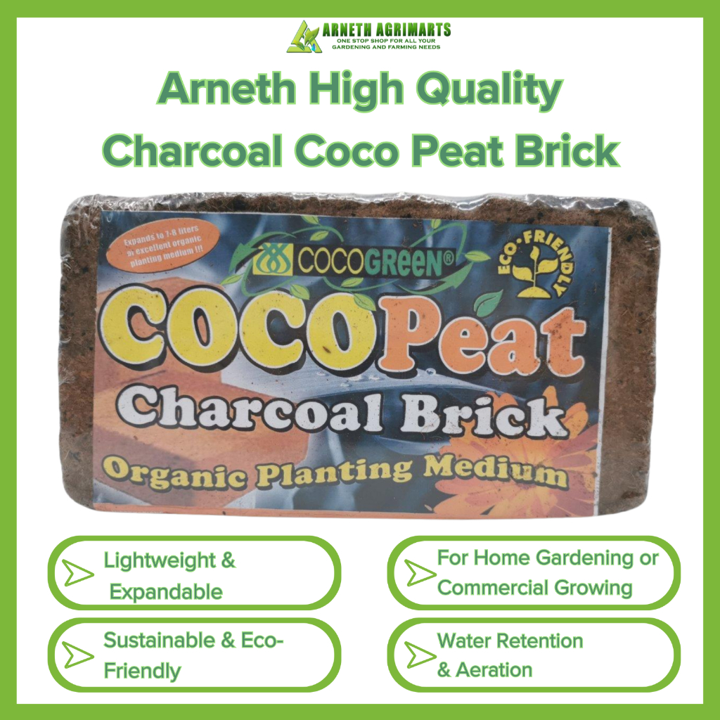 ARNETH HIGH QUALITY COCO PEAT CHARCOAL BRICK (1PC) | Shopee Philippines