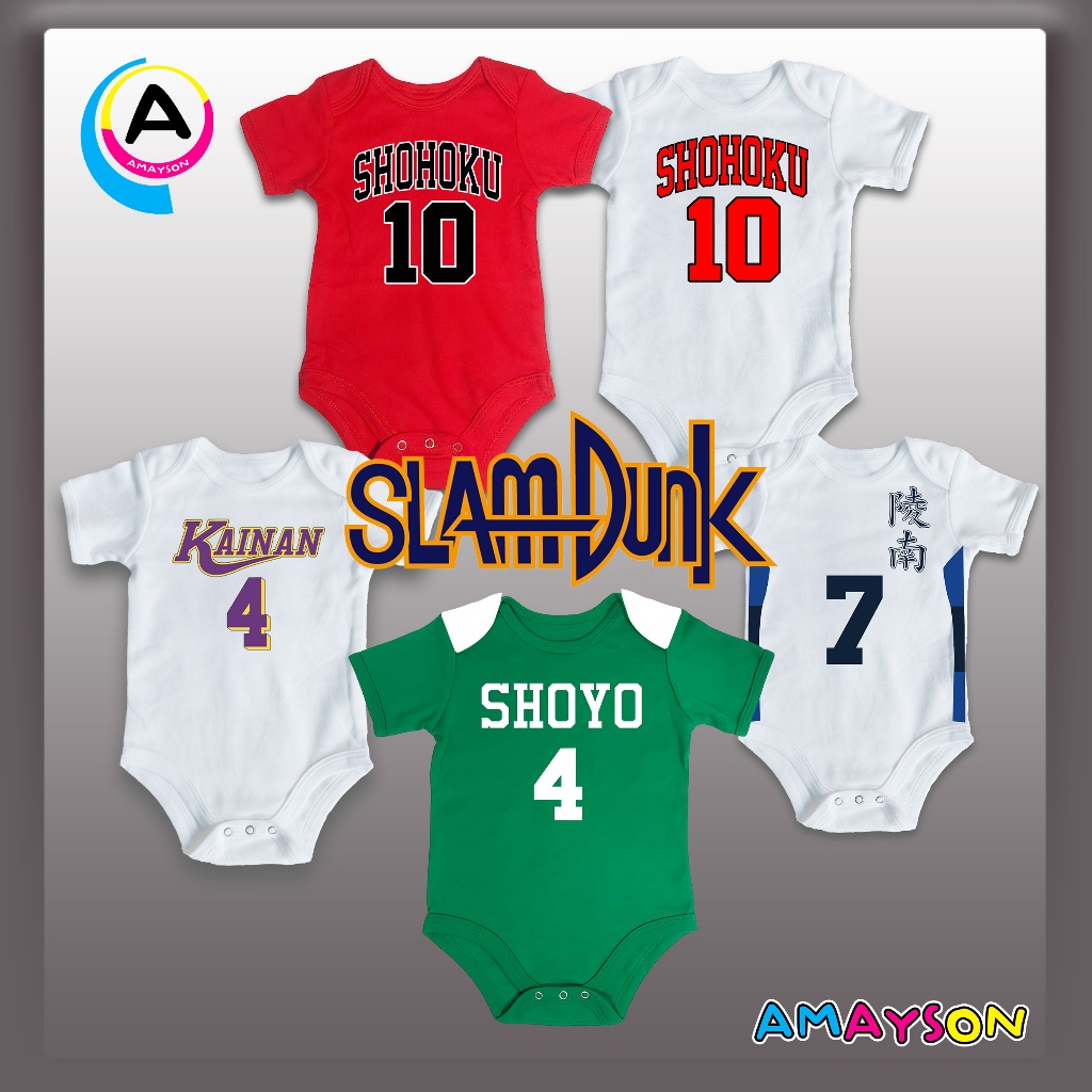 Amayson SLAMDUNK basketball team jersey baby onesie - Shohoku, Ryonan ...