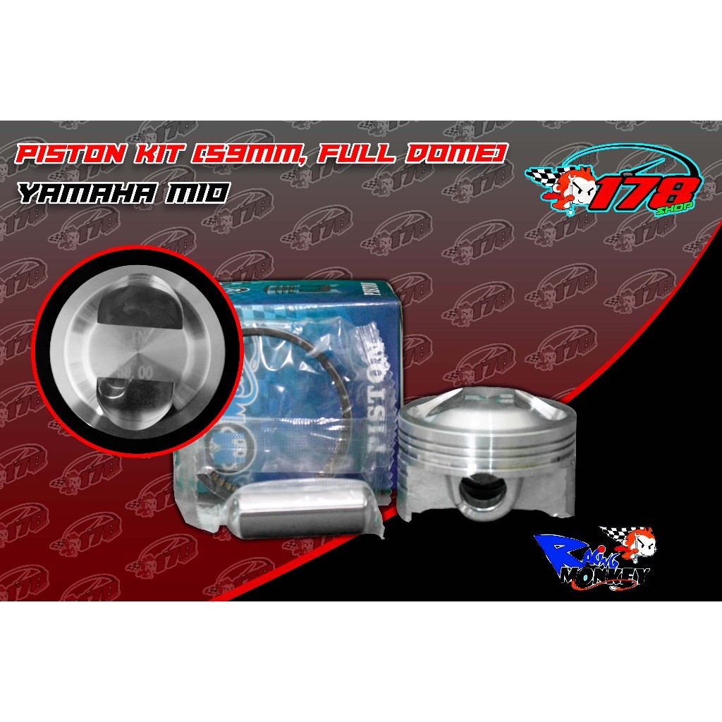 Racing monkey piston 59mm full dome yamaha mio | Shopee Philippines