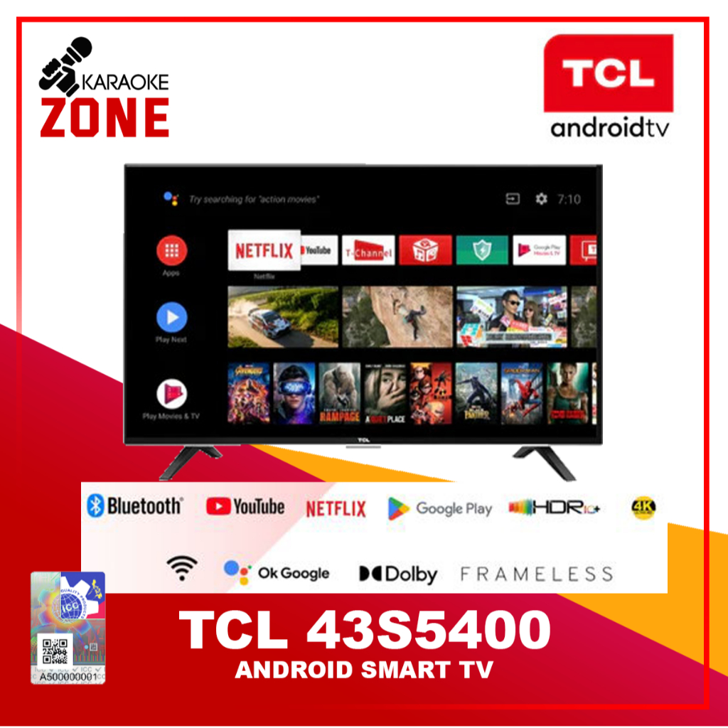 TCL 43S5400 FHD Smart TV / HRD 10 Google TV / dolby audio, Voice ...