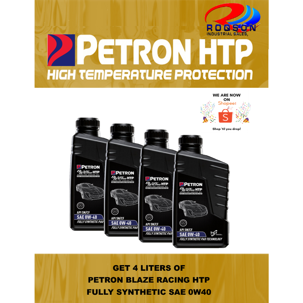 PETRON BLAZE RACING HTP FULLY SYNTHETIC 0W-40 (4 LITERS) | Shopee ...