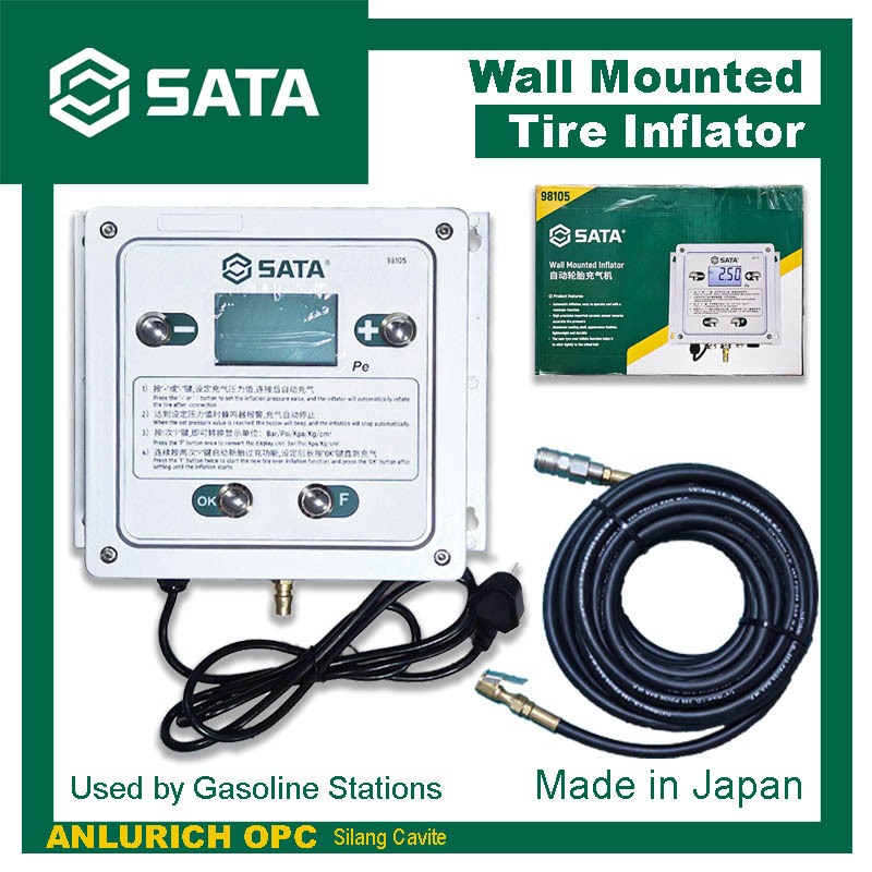 Tire Inflator Wall Mounted Automatic Settings used by Gasoline Stations ...