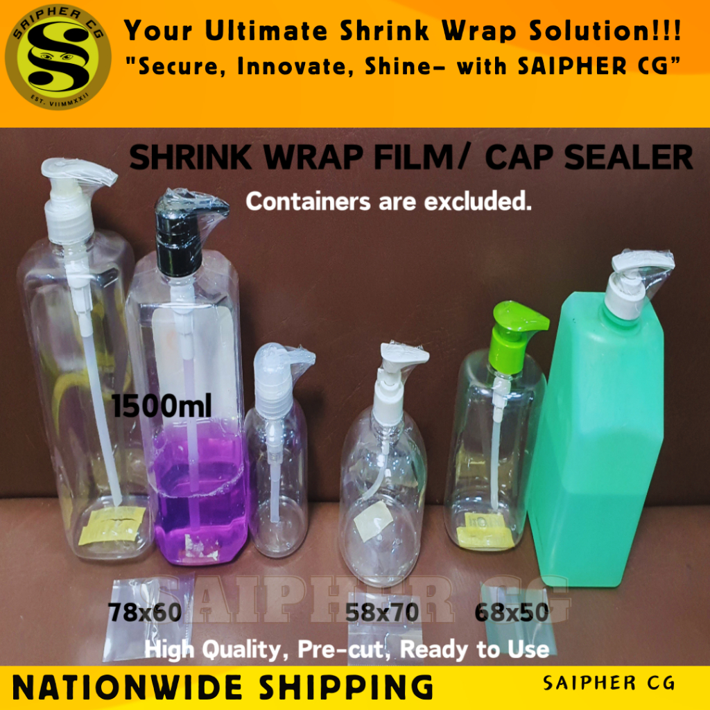Shrink Wrap Plastic Packaging for Bottle Container Cap Shrinkable ...