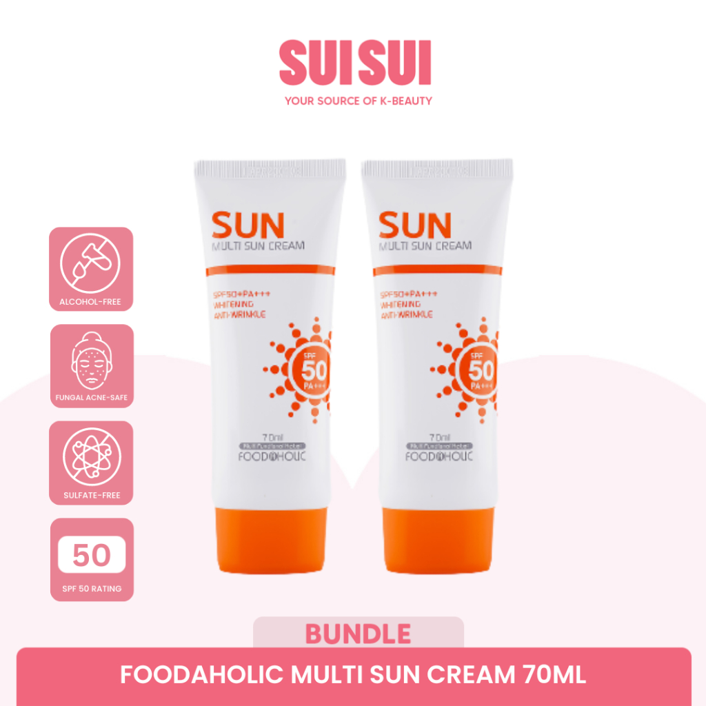 [BUNDLE] FOODAHOLIC Multi Sun Cream 70ml [Sunscreen | Sunblock ...