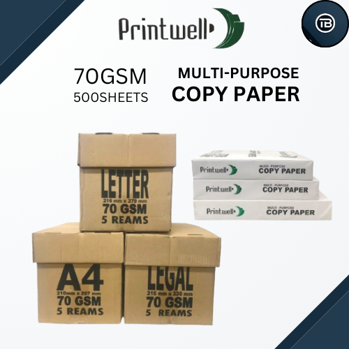 Printwell Copy Paper A4 Size/Long paper / Short paper Bond Paper Ultra ...
