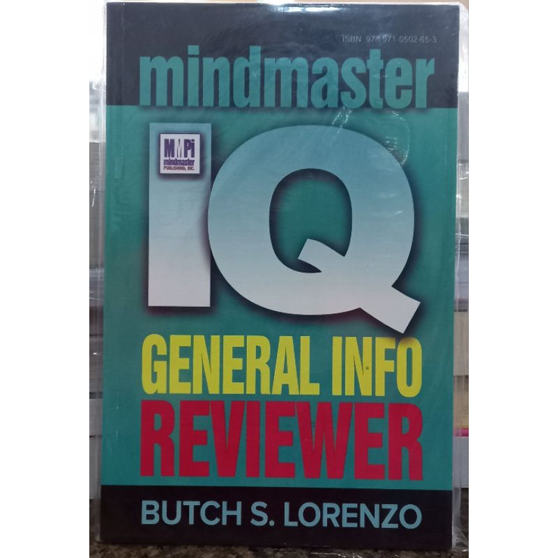 Mindmaster IQ General Info Reviewer by Butch Lorenzo | Shopee Philippines
