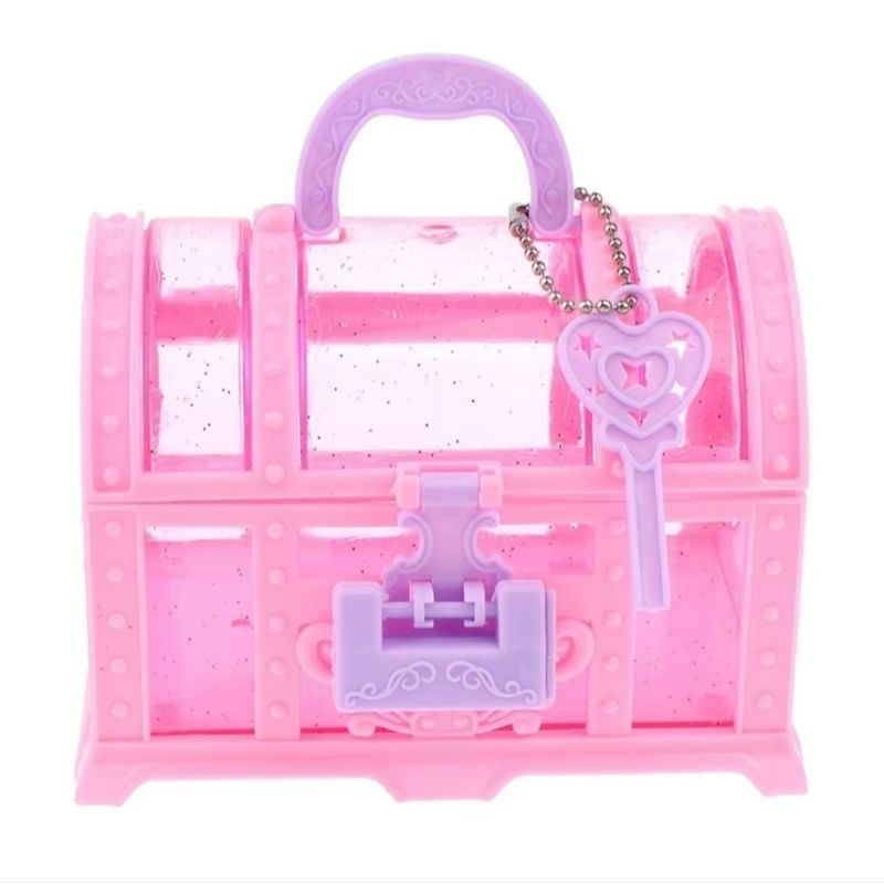Cute pink chest desk organizer with key! w/many freebies | Shopee ...