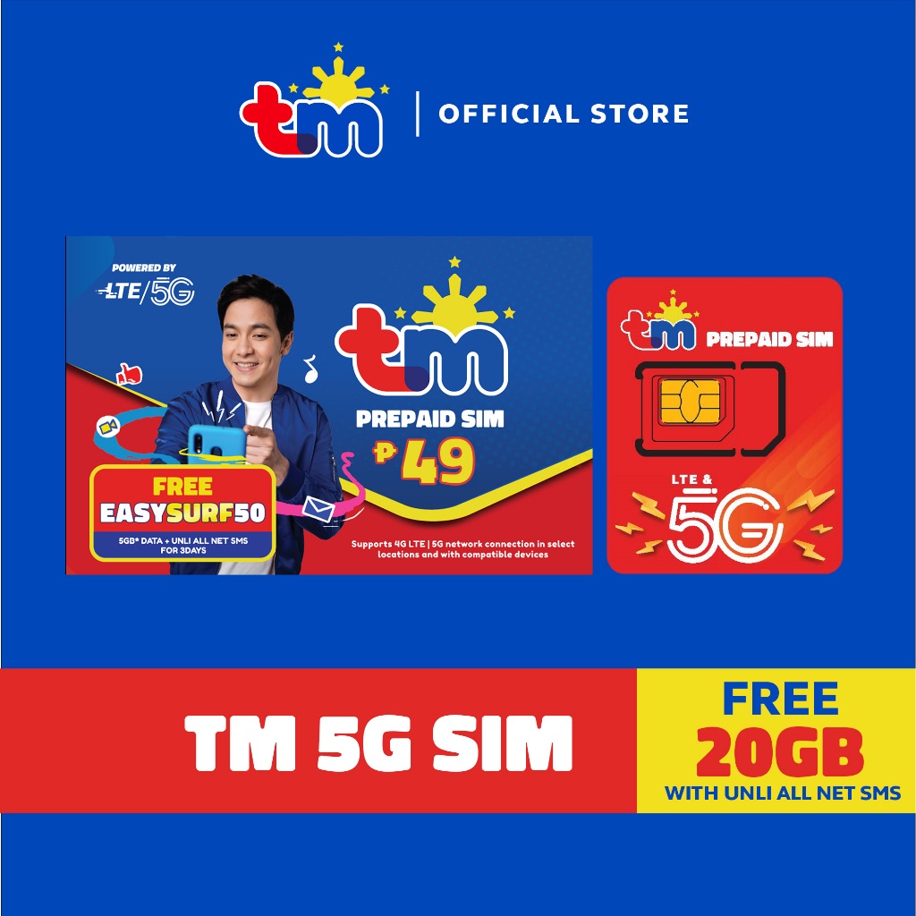 TM Prepaid 5G SIM Card | Shopee Philippines