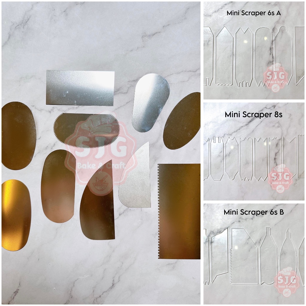 stainless plastic mini icing scraper smoother buttercream scraper ...