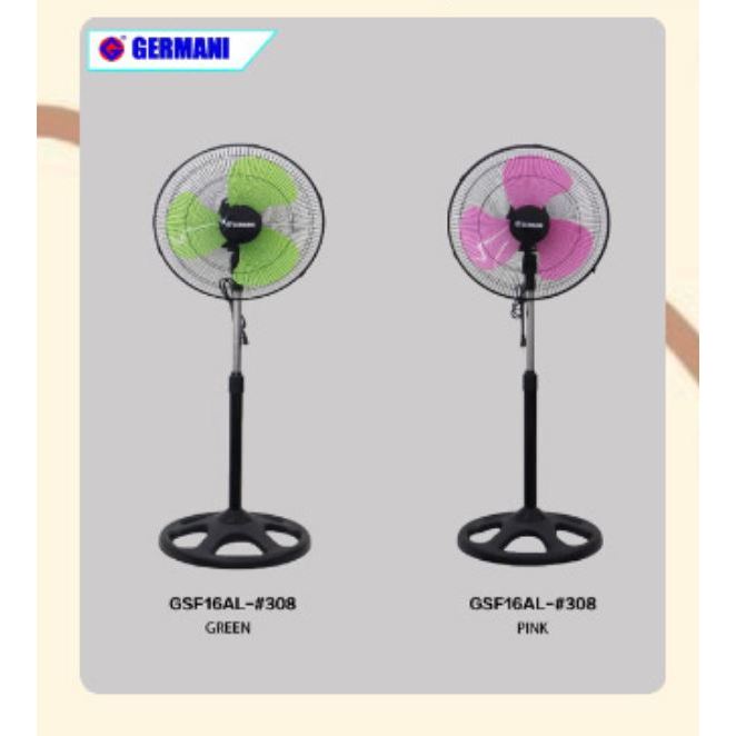 JIMS HIGH QUALITY GERMANI STAND FAN ASSORTED COLOR GSF-16#308 | Shopee ...