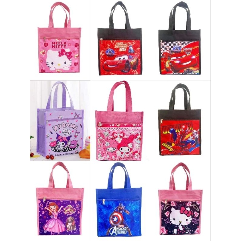 Character Lunch Bag Hello Kitty Sofia The First Cars McQueen Paw Patrol Kuromi Melody ...