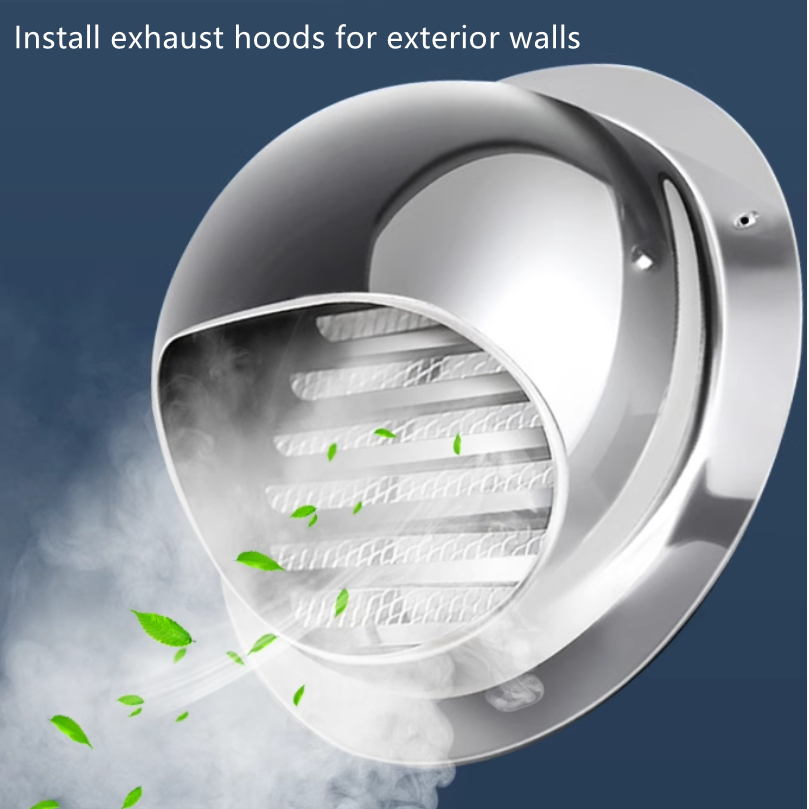 Stainless steel exhaust cap Exhaust hood of outer wall of range hood ...