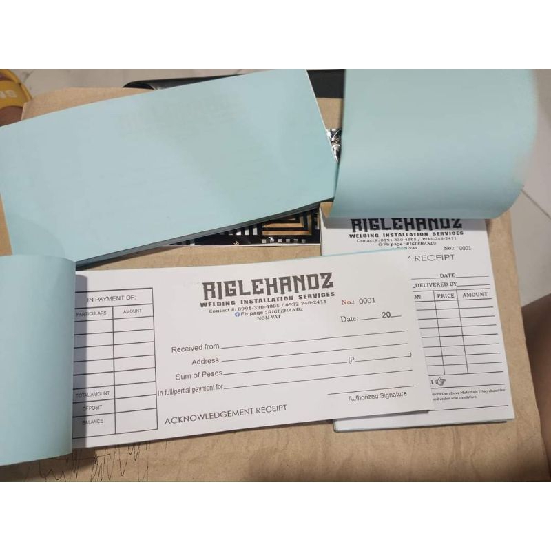 CUSTOMIZED RECEIPT with control number PERFORATED / RESIBO CARBONIZED ...