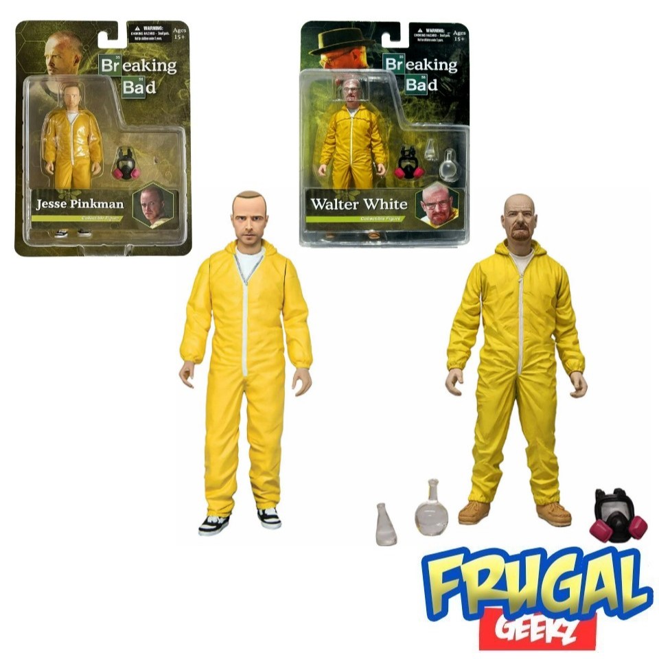 Mezco Toyz: Breaking Bad - Walter White and Jesse Pinkman Yellow Hazmat ...