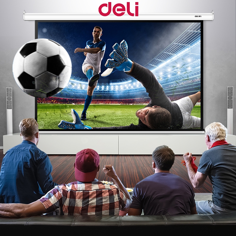 Deli 4K Portable Projector Screen Home Folding Soft Screen Projector TV ...