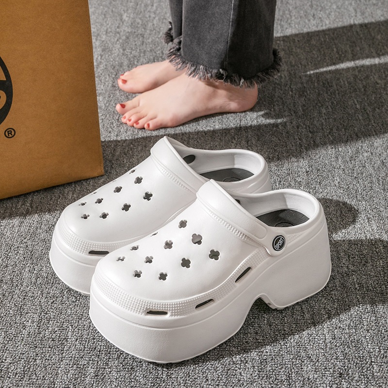 Crocs 9cm/3.5inch Heeled Wedge Slippers Clogs For Women Sandal ...