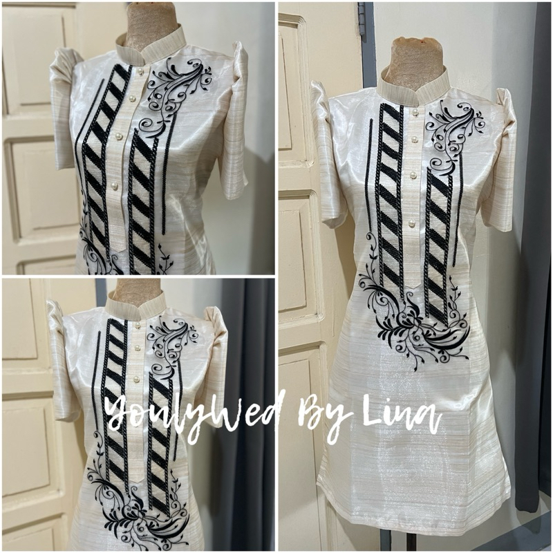 Filipiniana Ladies Barong Dress Mestiza Sleeve Assorted Burda | Shopee ...