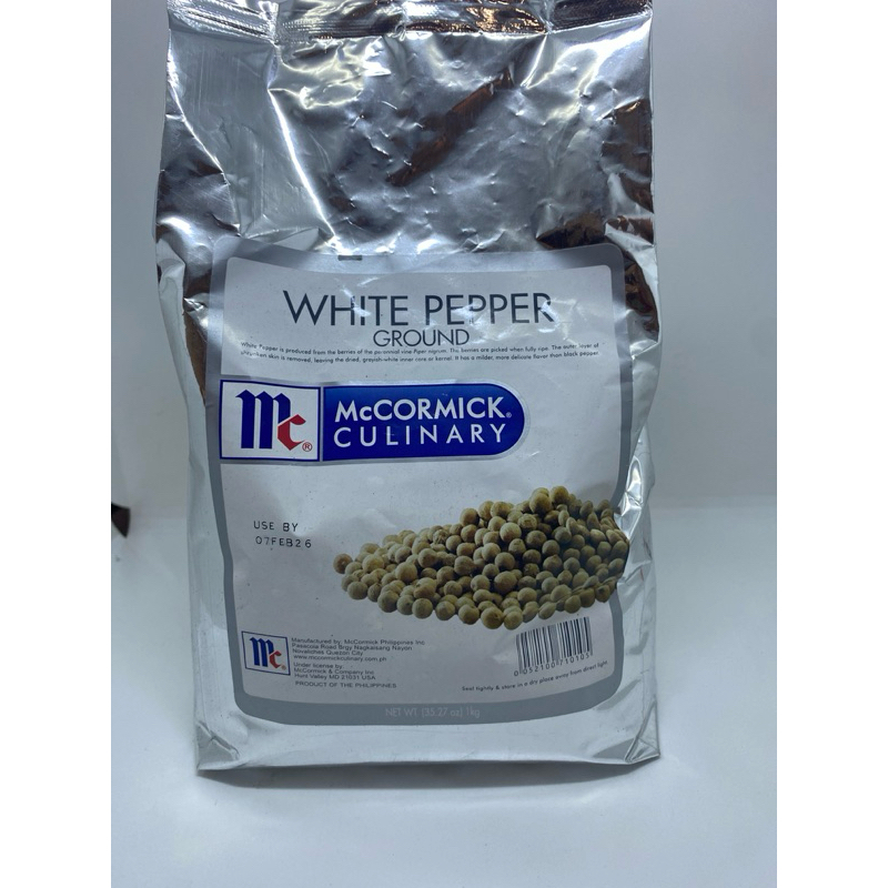 McCormick White Pepper Ground 1kg | Shopee Philippines