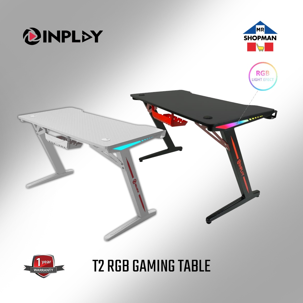 Inplay Race T2 RGB Gaming Table Desk Black | Shopee Philippines