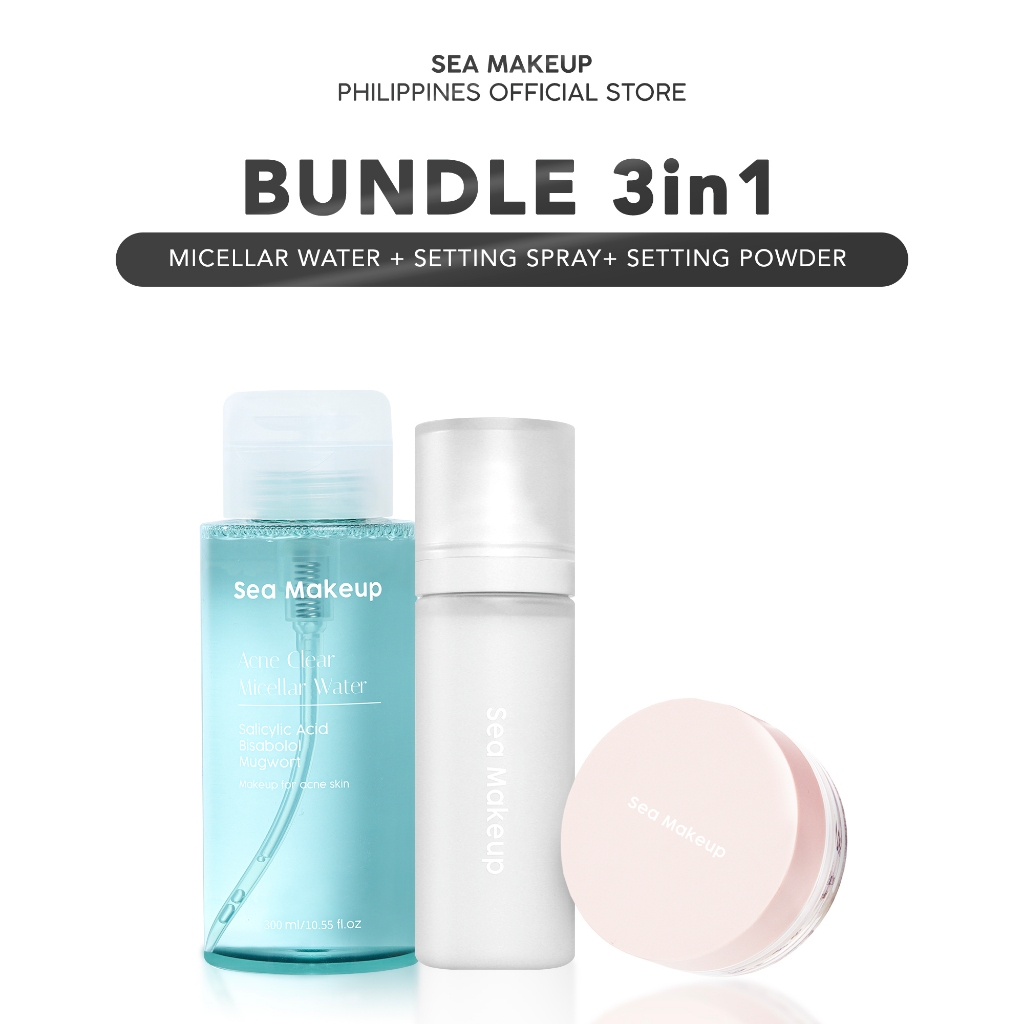 Sea Makeup 3in1 Setting Spray + Micellar Water + Setting Powder ...