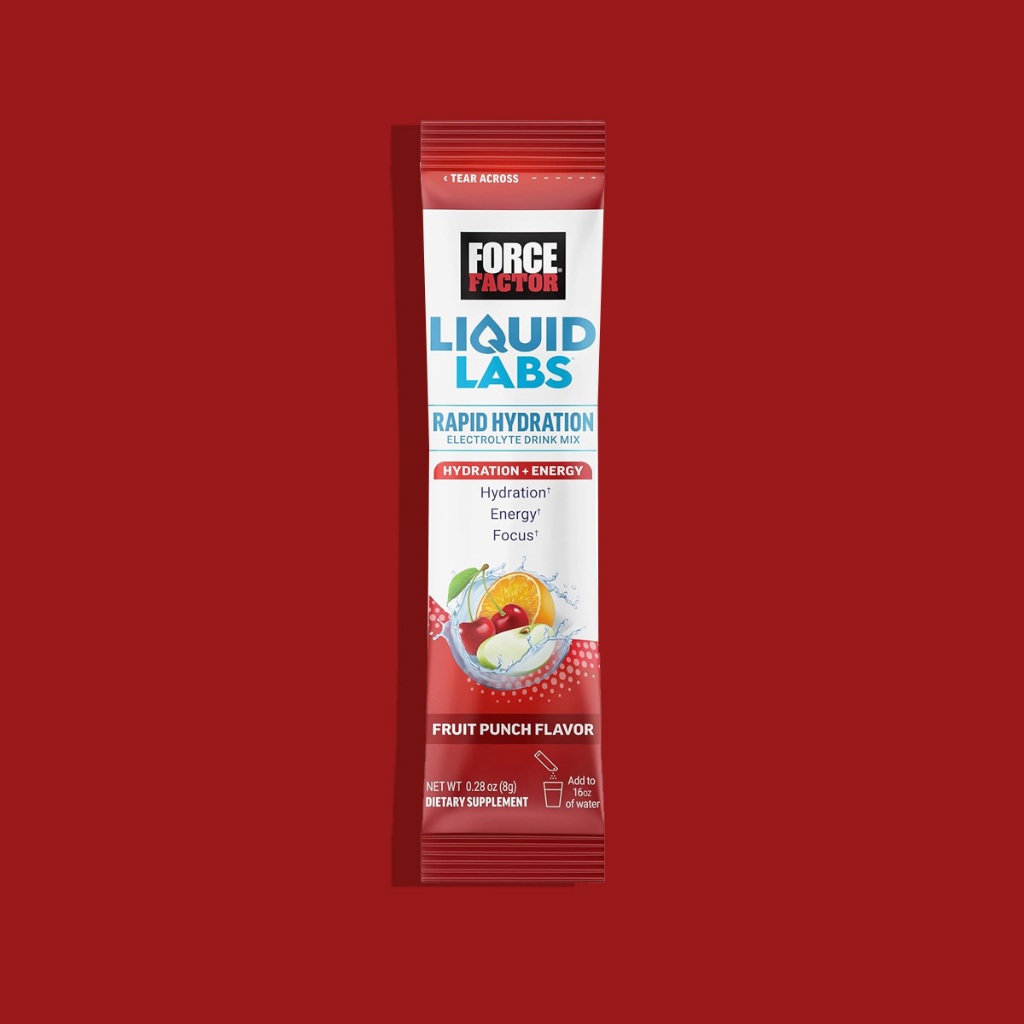 FORCE FACTOR Liquid Labs Electrolytes Powder, Hydration Packets to Make ...