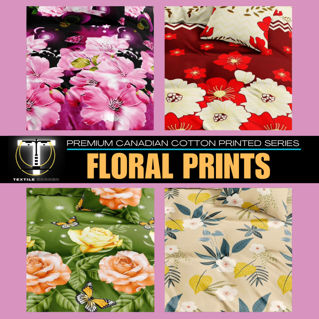 TEXTILE CORNER PH PREMIUM CANADIAN COTTON PER YARD | FLORAL PRINTS V1 (1-31) | Shopee Philippines