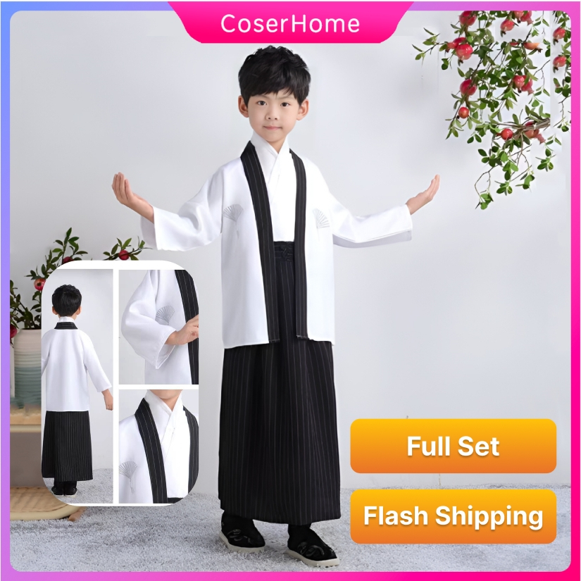Japanese Traditional Kimono for Kids Boys Cosplay Costume Performance ...