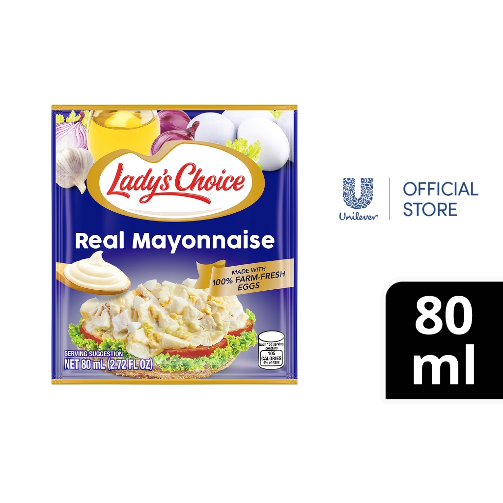 Lady's Choice Real Mayonnaise Regular 80mL | Shopee Philippines