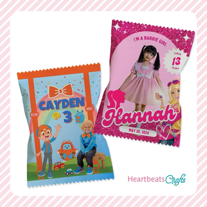 Customized Loot Bag Chip Bag Candy Gable Box Paper for Birthday Party ...