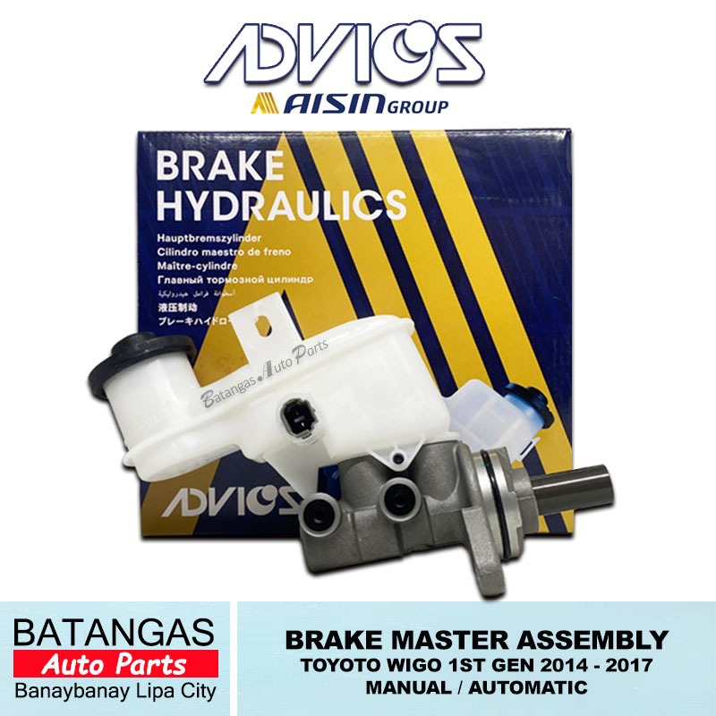 ADVICS BRAKE MASTER TOYOTA WIGO 1ST GEN 2014-2017 MANUAL / AUTOMATIC ...
