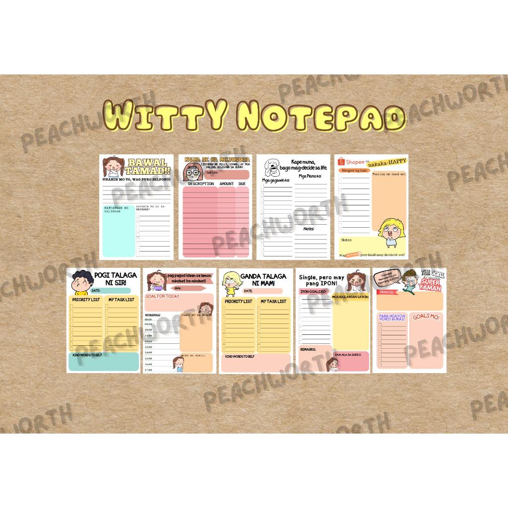 Witty Notepad , Funny Notepad , Motivational and Funny Notepad | Shopee ...
