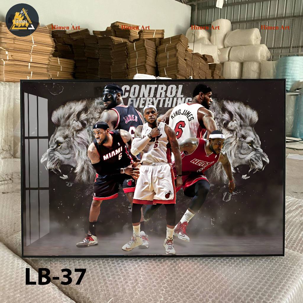 Lebron James Basketball Premium Poster with Frame | NBA Wall Art ...