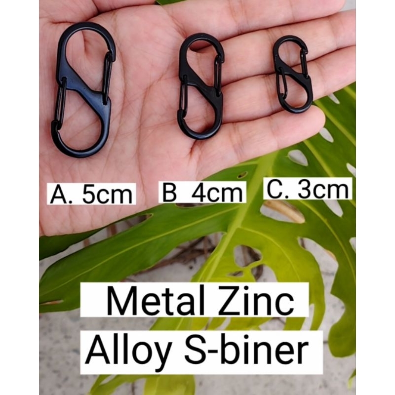 ZINC ALLOY S-BINER DOUBLE GATED SPRING SNAP HOOK CLASP SMALL CARABINER ...