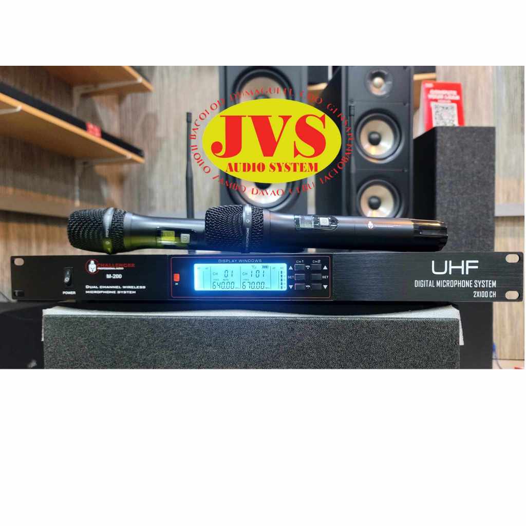 Challenger M-200 Dual Wireless Microphone | Shopee Philippines