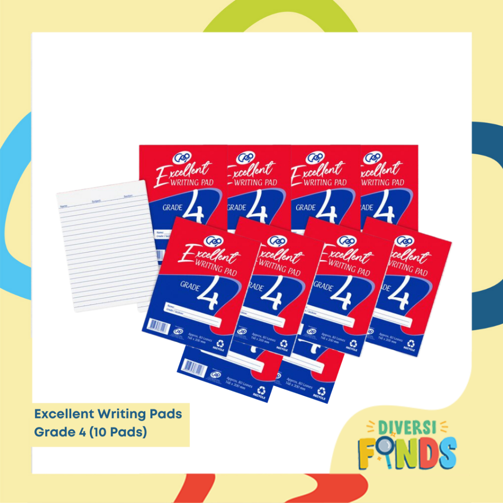 10 PADS Excellent Writing Pads - Grade 1, 2, 3, 4 - PRICE IS PER 10 ...