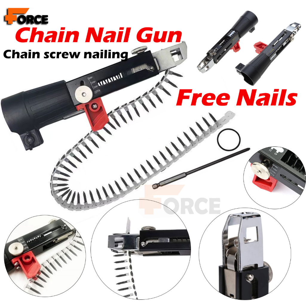 Chain nail gun Pneumatic Nailer Accessories Chain Strap Screwdriver ...