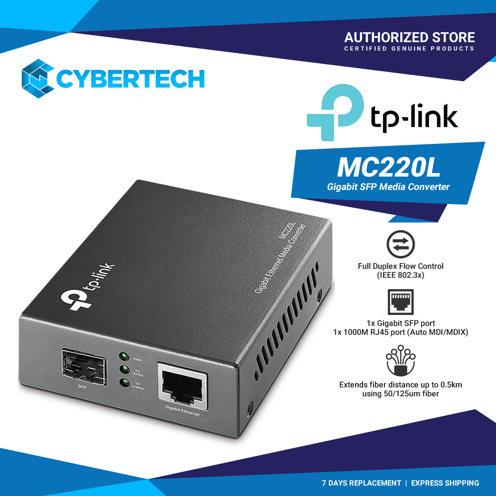 TP-Link MC220L Gigabit Ethernet Media Converter | Shopee Philippines
