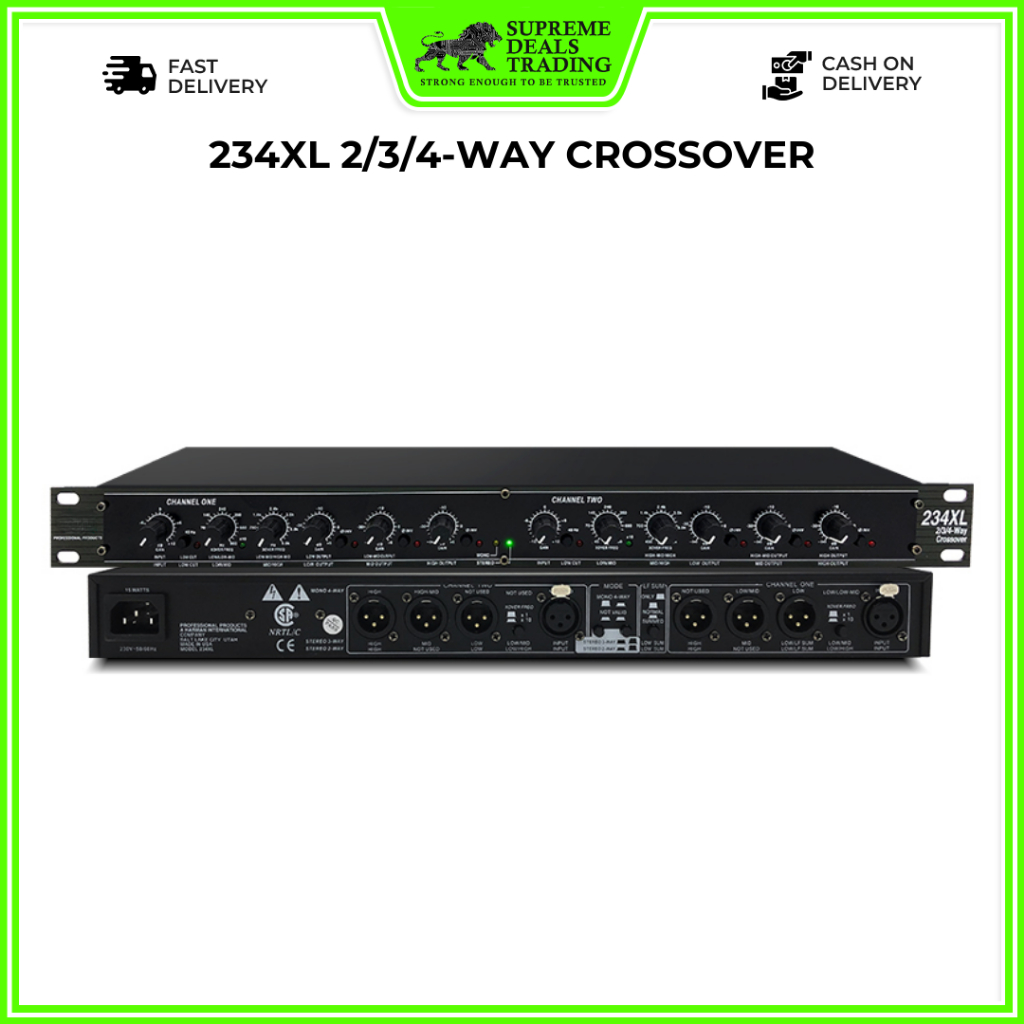 HIGH QUALITY 2-WAY / 3-WAY / 4-WAY CROSSOVER DBX 234XL STEREO | Shopee ...