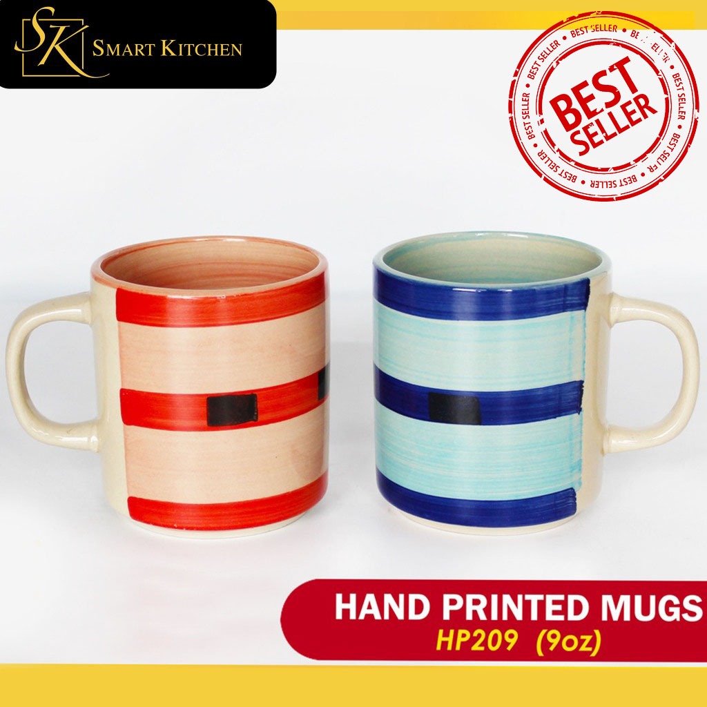 Hand Printed Design Coffee mugs /Tea Mugs (9oz/10oz/12oz) Water Mugs ...