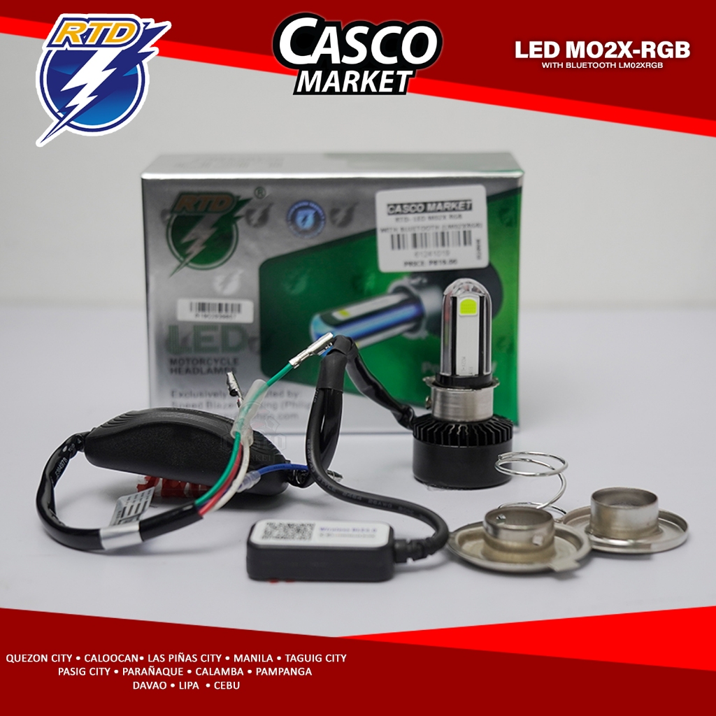 RTD LED M02X RGB WITH BLUETOOTH MOTORCYCLE HEADLAMPS | Shopee Philippines