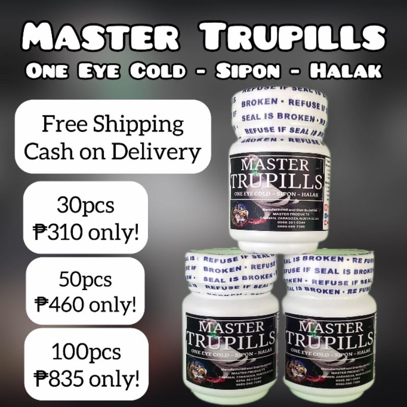 Master Trupills For One Eye Cold - Sipon - Halak 30pcs 50'pcs 100pcs ...