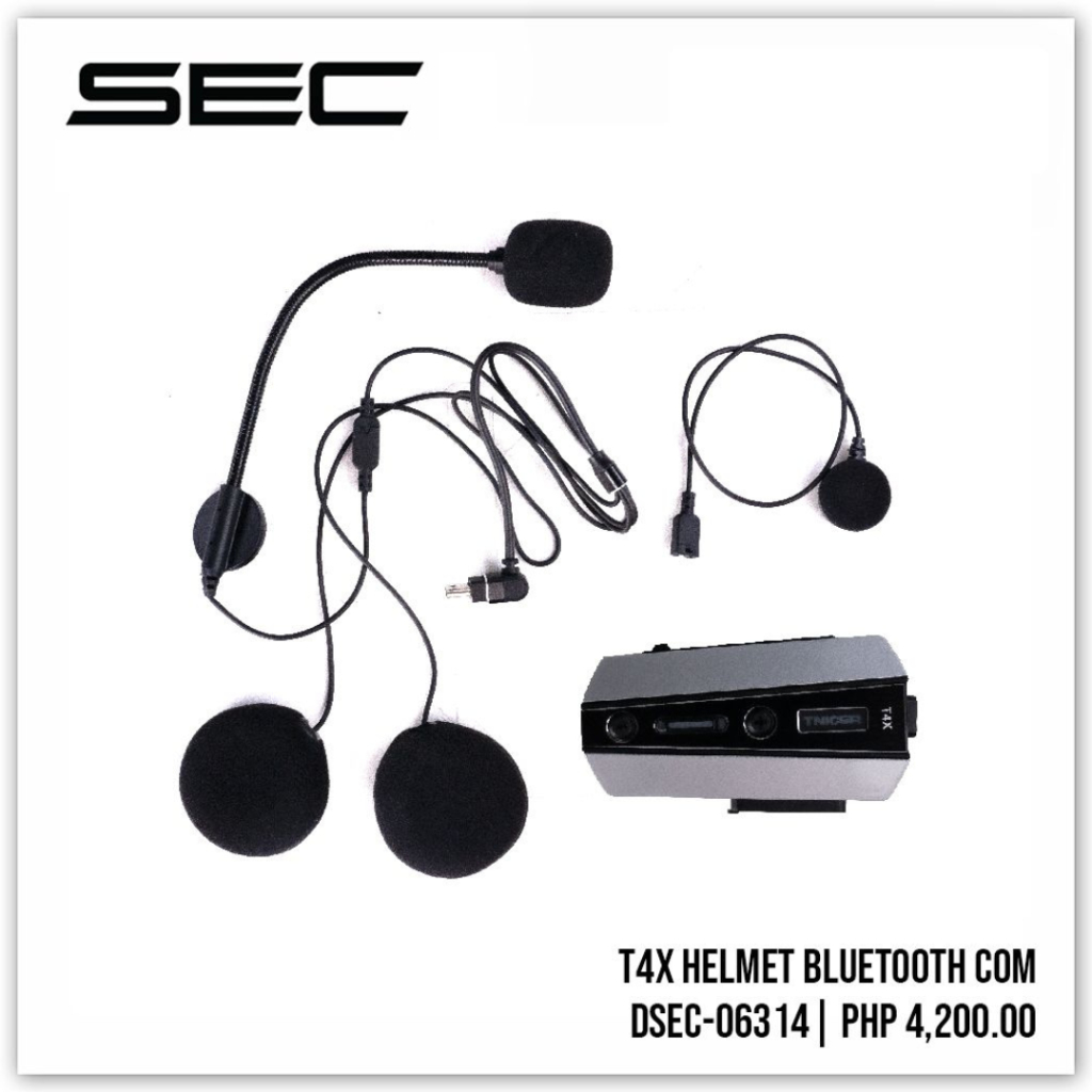 Sec Intercom for Helmet Intercom T4X Helmet Bluetooth com (DSEC-06314 ...