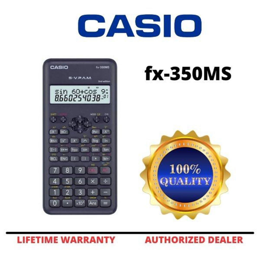 Casio fx-350MS MS Series - Non Programmable - SCHOOL & LAB. Calculators Scientific cal. Original ...