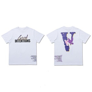 new vlone character big V printing tee high street FOG tide brand loose ...