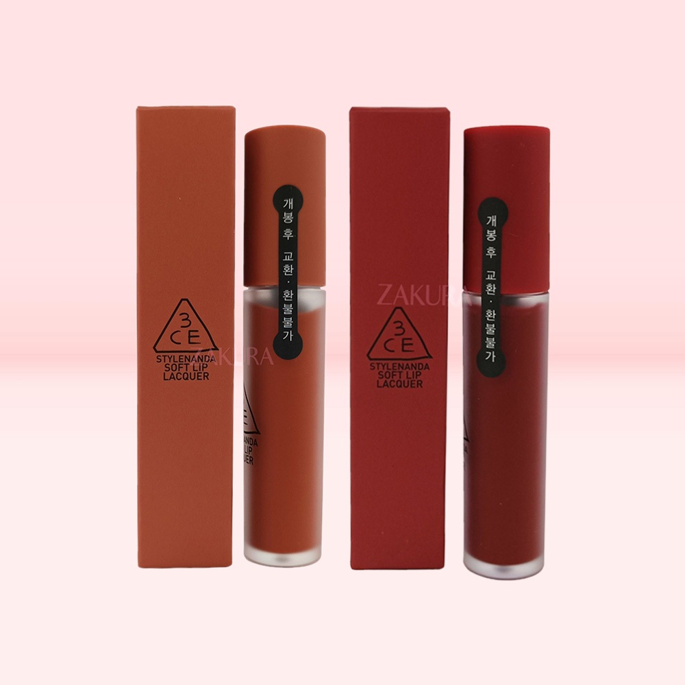 3CE Soft Lip Lacquer - Tawny Red/Change Mode 6g | Shopee Philippines